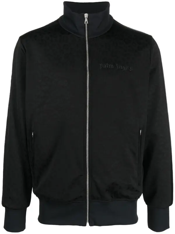 Palm Angels Logo-print Track Jacket - Black