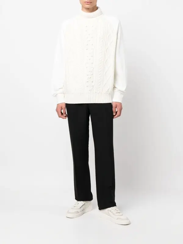 Neil Barrett Embroidered-logo Sleeve Knit Jumper