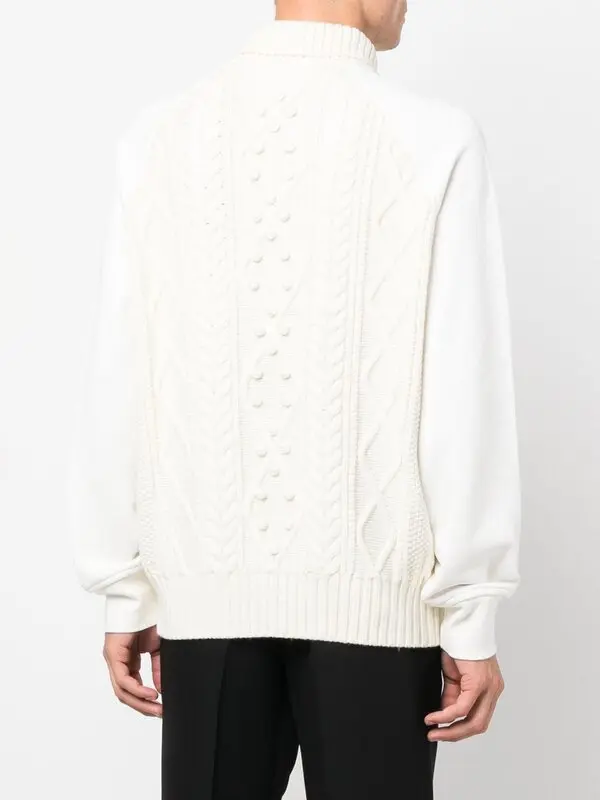 Neil Barrett Embroidered-logo Sleeve Knit Jumper