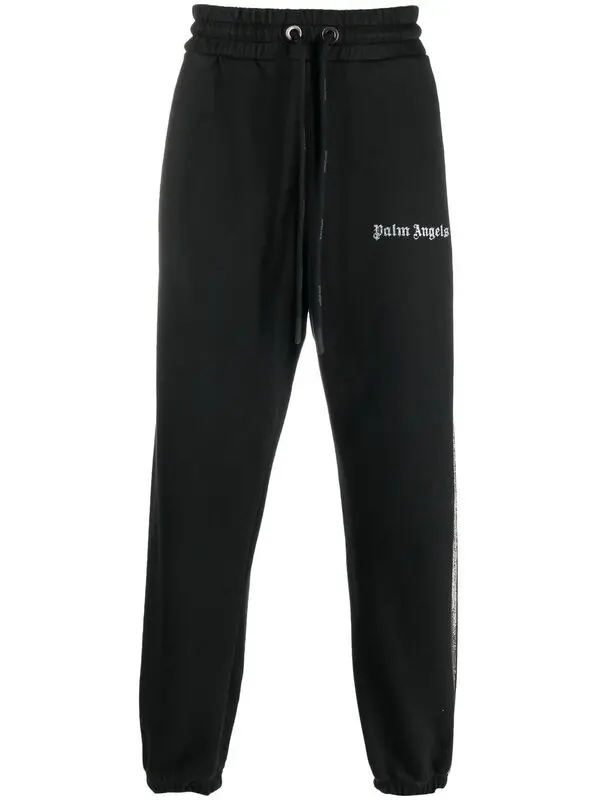 Palm Angels Logo-print Cotton Track Pants - Black