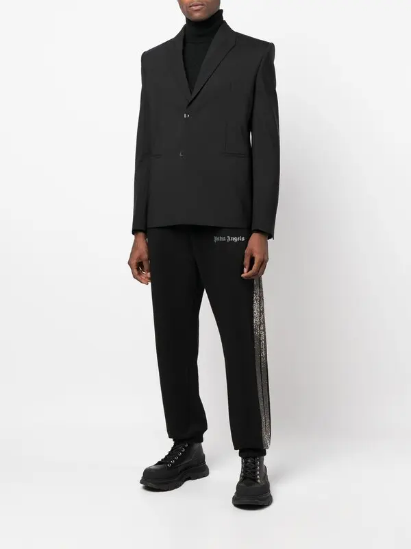 Palm Angels Logo-print Cotton Track Pants - Black