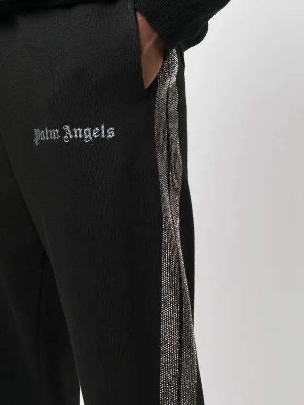 Palm Angels Logo-print Cotton Track Pants - Black
