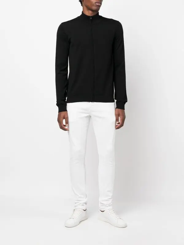 Hugo Boss Zipped Virgin Wool Jumper
