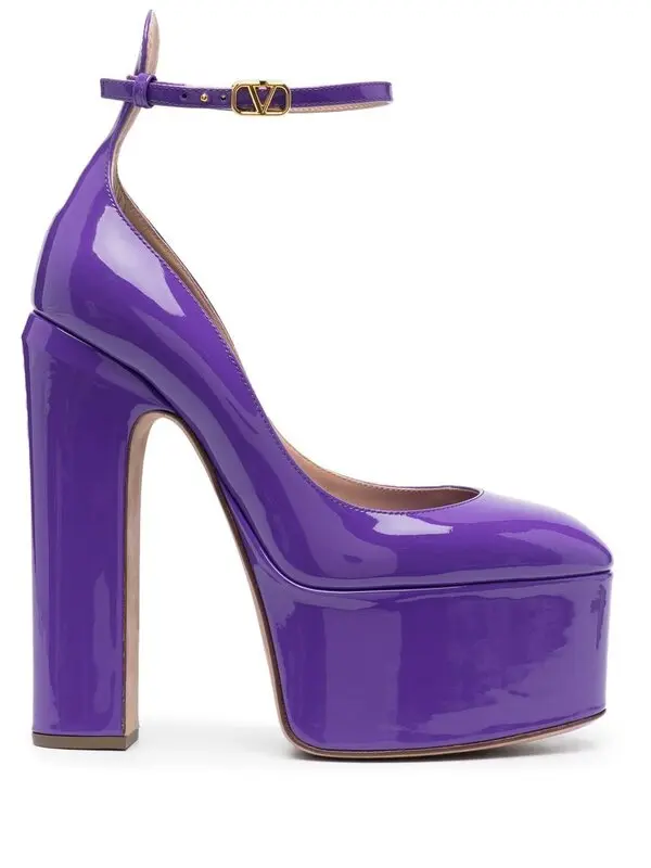 Valentino Garavani Tan-go 155mm Platform Pumps - Purple