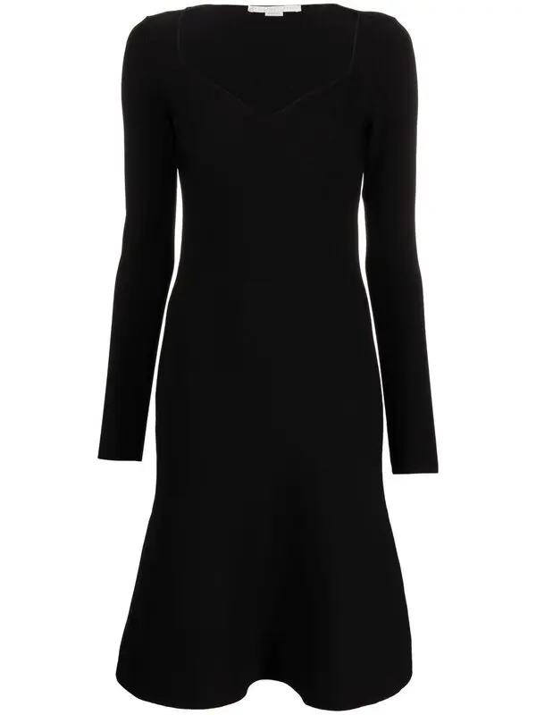 Stella McCartney Sweetheart-neck Flared Dress