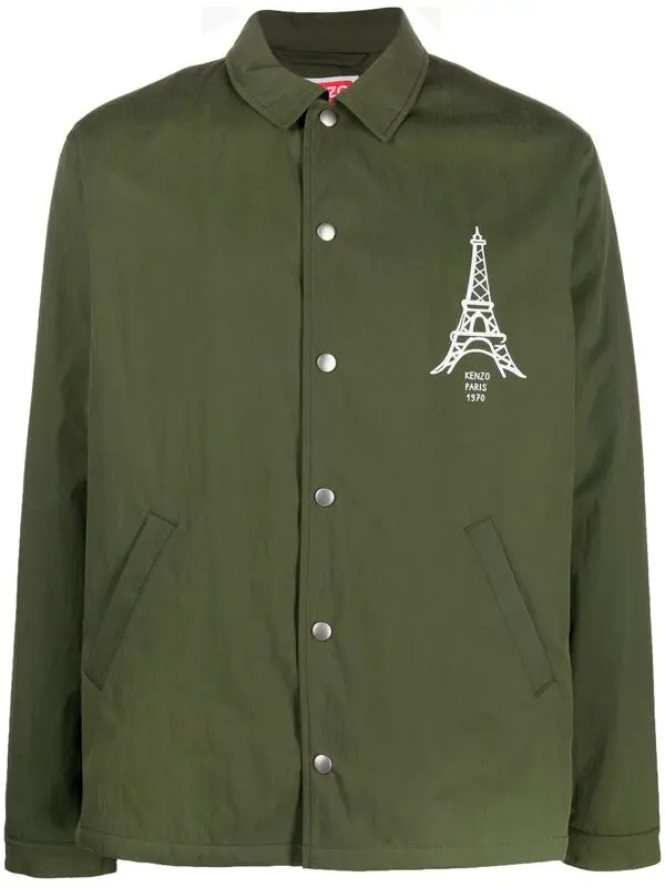 Kenzo Chest Logo-print Shirt Jacket