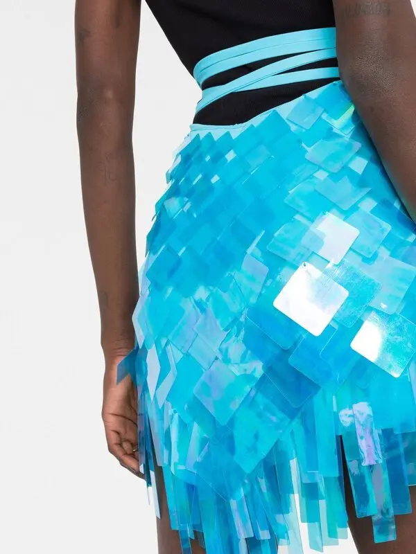 Attico Aurelie Embellished Mini Skirt