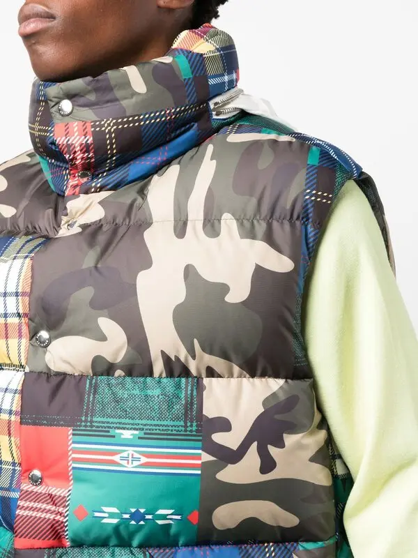 Khrisjoy Patchwork-print Padded Gilet