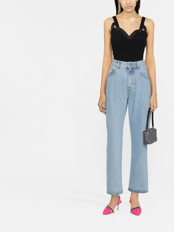 Gcds High-waist Straight Jeans