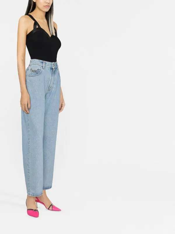 Gcds High-waist Straight Jeans