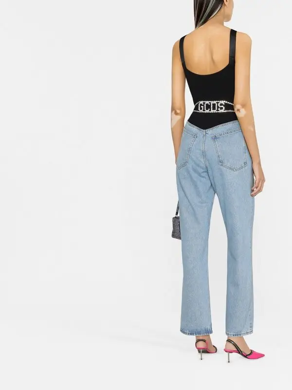 Gcds High-waist Straight Jeans