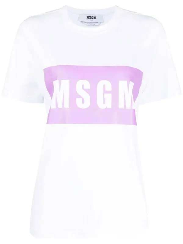 MSGM Logo-print T-shirt - White