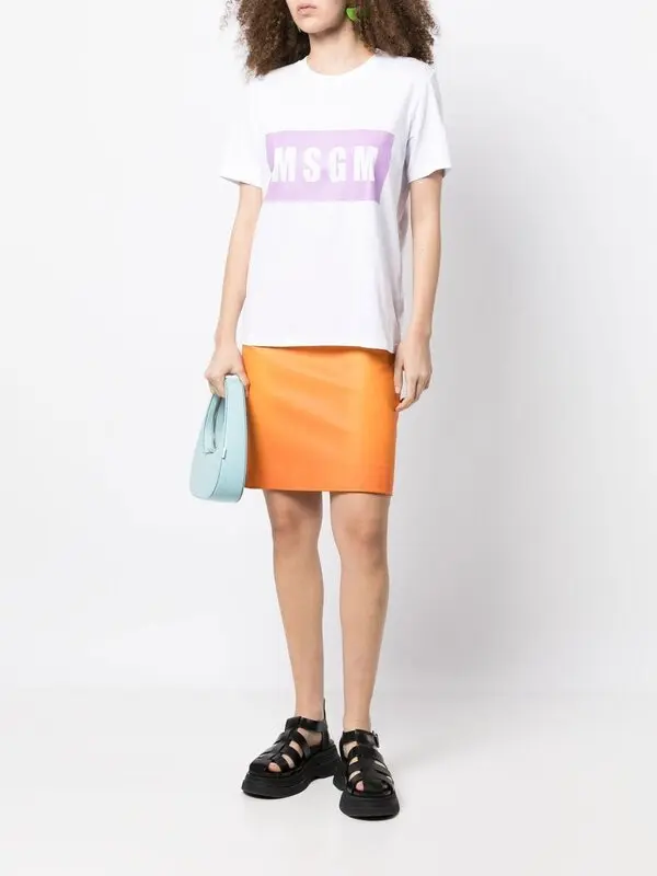 MSGM Logo-print Cotton T-shirt - White