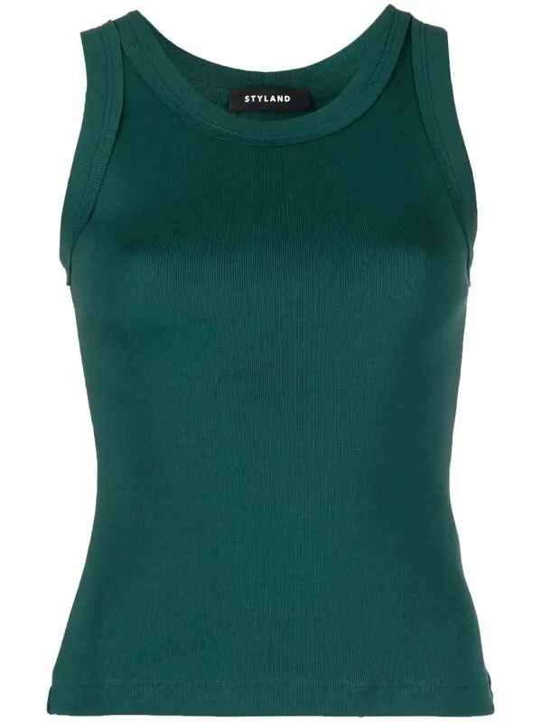 STYLAND Organic Cotton Vest Top - Green