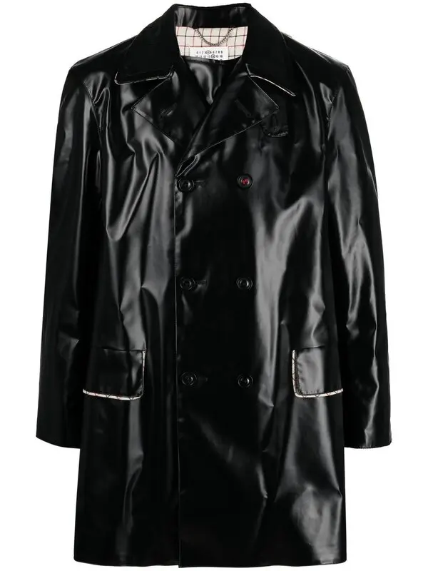 MAISON MARGIELA Coated Double-breasted Coat