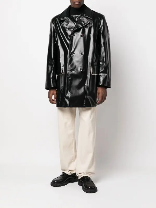 MAISON MARGIELA Coated Double-breasted Coat
