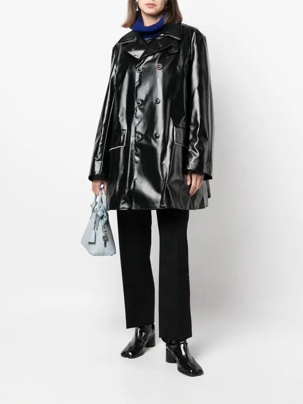 MAISON MARGIELA Coated Double-breasted Coat