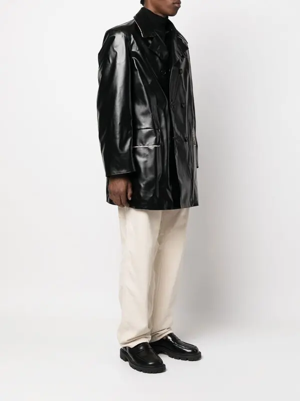 MAISON MARGIELA Coated Double-breasted Coat