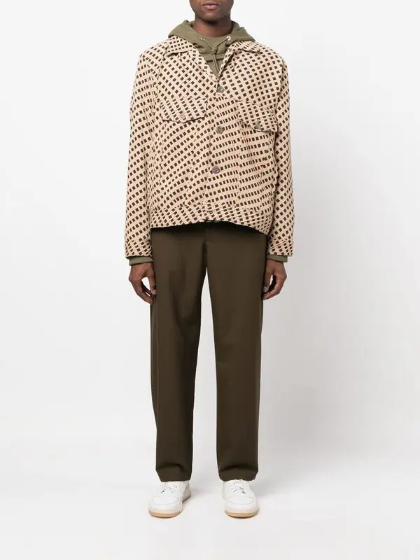 SONG FOR THE MUTE Geometric-print Shirt-jacket