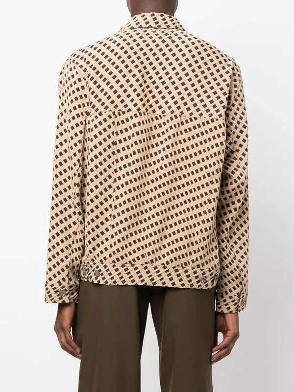 SONG FOR THE MUTE Geometric-print Shirt-jacket