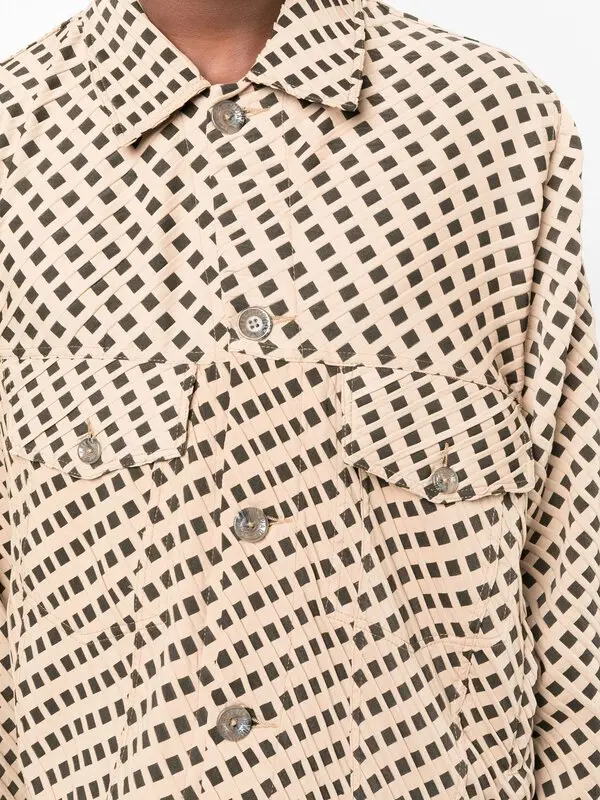 SONG FOR THE MUTE Geometric-print Shirt-jacket