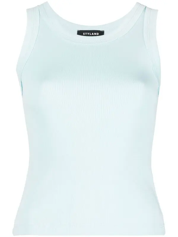 STYLAND Organic Cotton Vest Top - Blue
