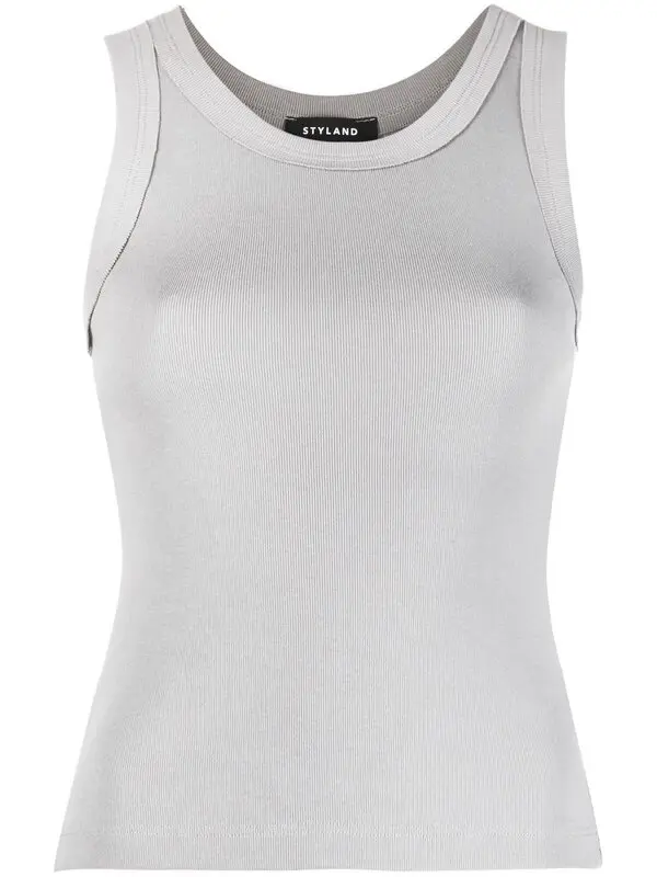 STYLAND Organic Cotton Vest Top - Grey