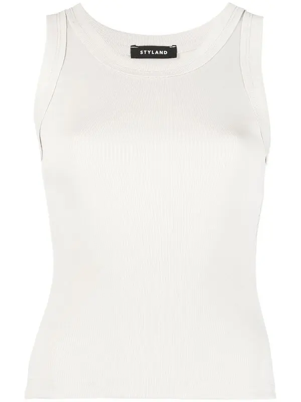 STYLAND Organic Cotton Vest Top - Grey