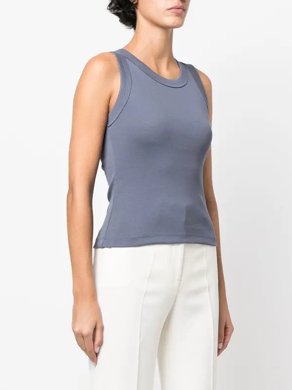 STYLAND Organic Cotton Vest Top - Blue