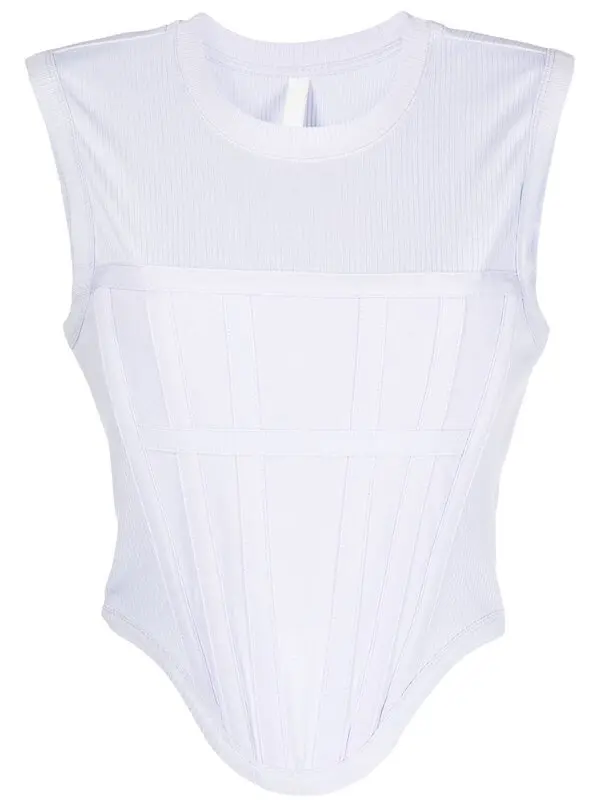 DION LEE Ribbed Corset Top