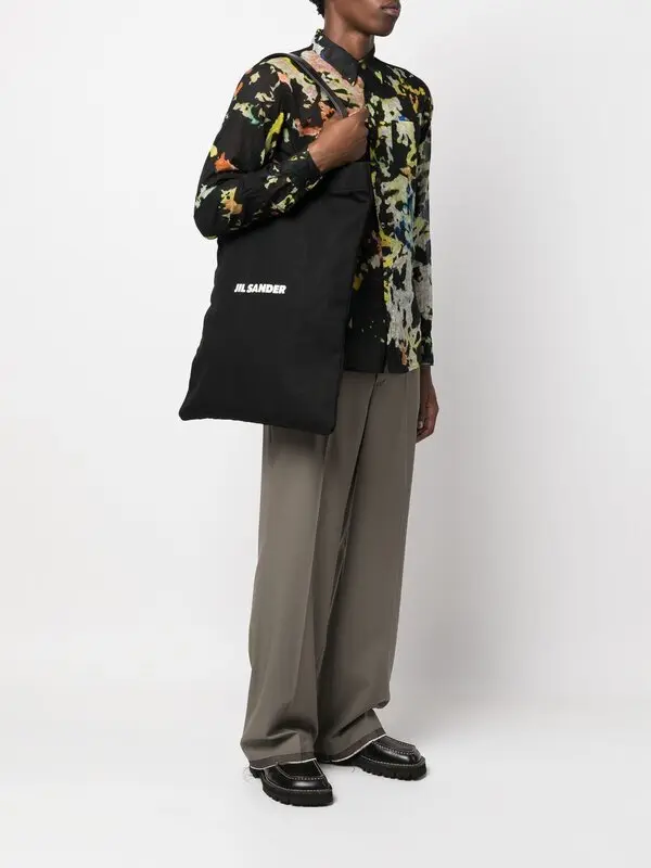 JIL SANDER Logo-print Tote Bag - Black