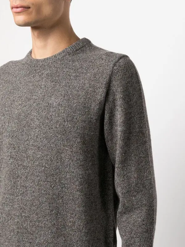 Barbour Crewneck Knitted Jumper - Brown