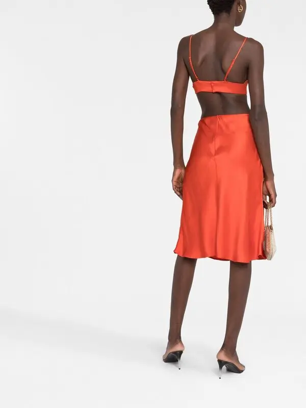 Stella McCartney Lace-insert Satin Midi Skirt