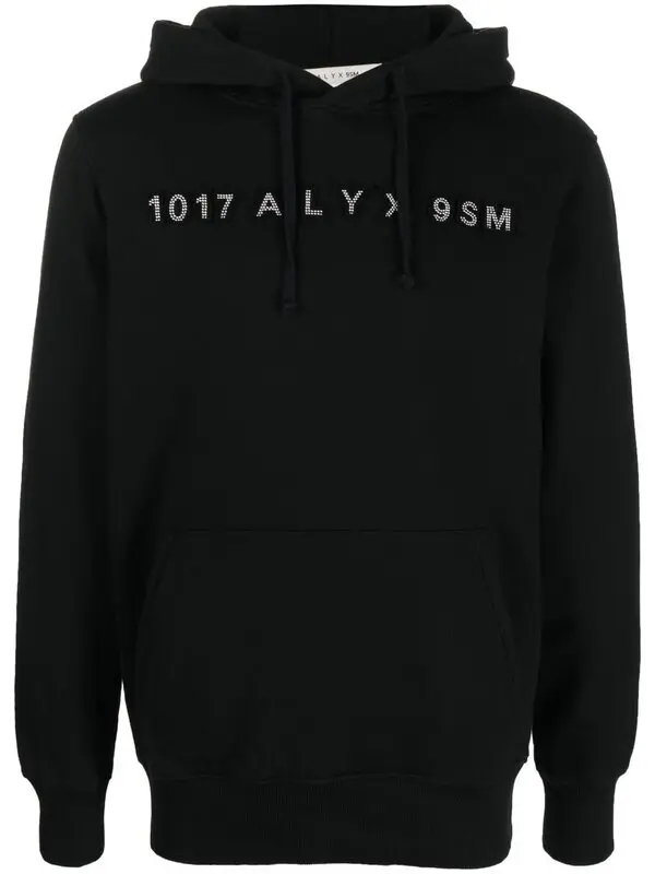 1017 Alyx 9sm Studded Logo Hoodie - Black