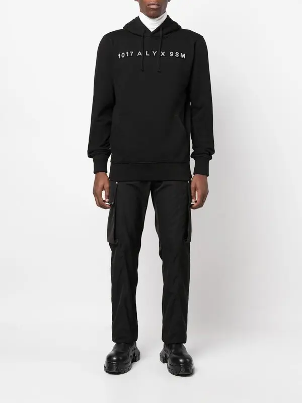1017 Alyx 9sm Studded Logo Hoodie - Black