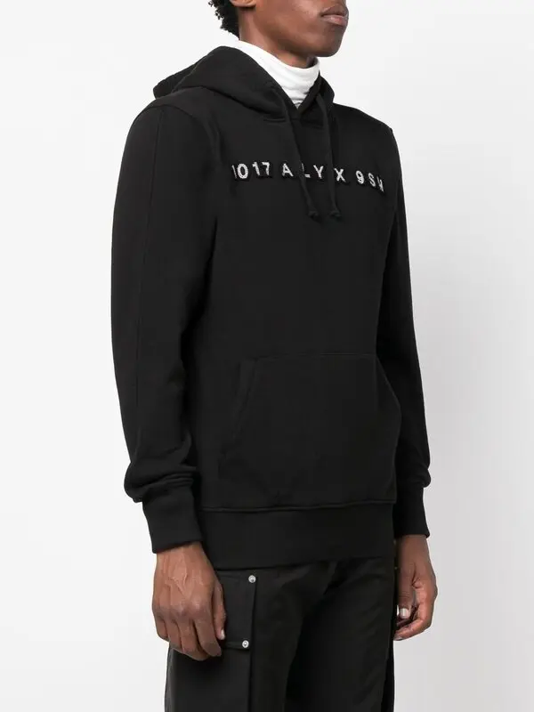 1017 Alyx 9sm Studded Logo Hoodie - Black