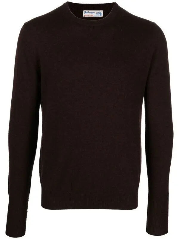 BALLANTYNE Crew Neck Cashmere Jumper - Brown