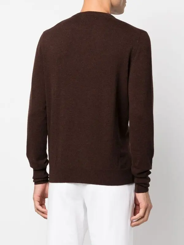 BALLANTYNE Crew Neck Cashmere Jumper - Brown