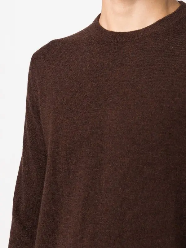 BALLANTYNE Crew Neck Cashmere Jumper - Brown