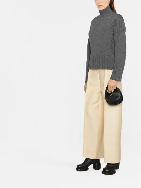 JIL SANDER Roll-neck Cashmere Jumper - Grey