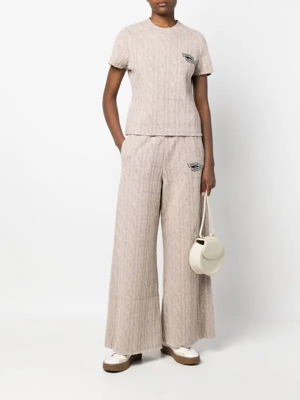 Opening Ceremony Logo-embroidered Cable-knit Trousers