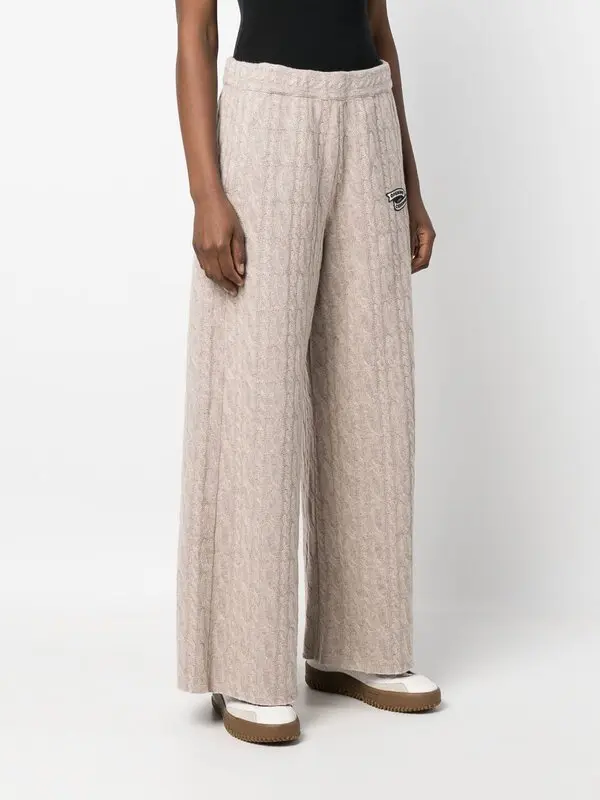 Opening Ceremony Logo-embroidered Cable-knit Trousers