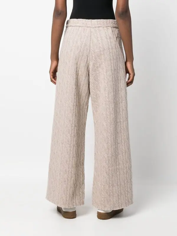 Opening Ceremony Logo-embroidered Cable-knit Trousers