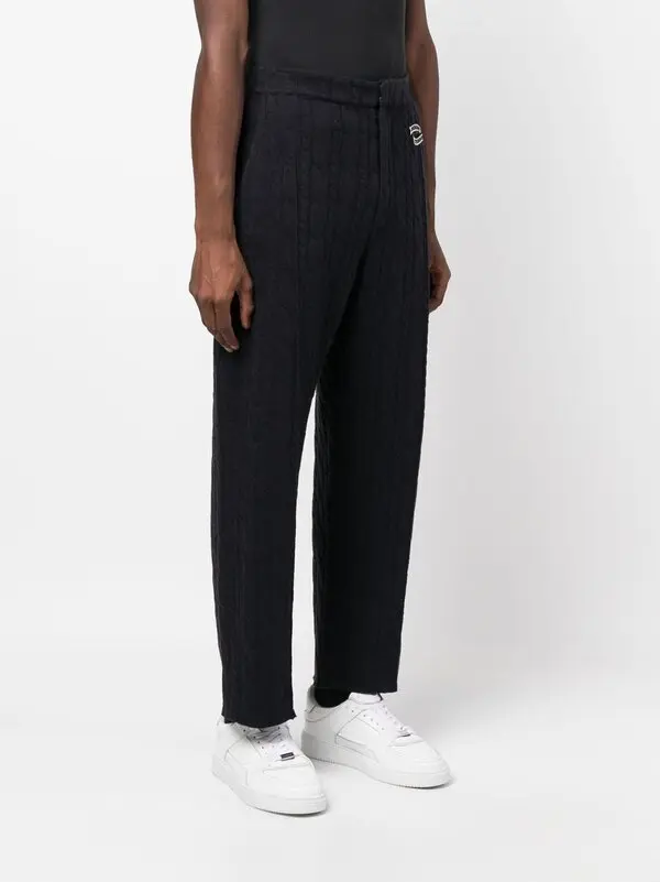 Opening Ceremony Embroidered-logo Cable Knit Trousers