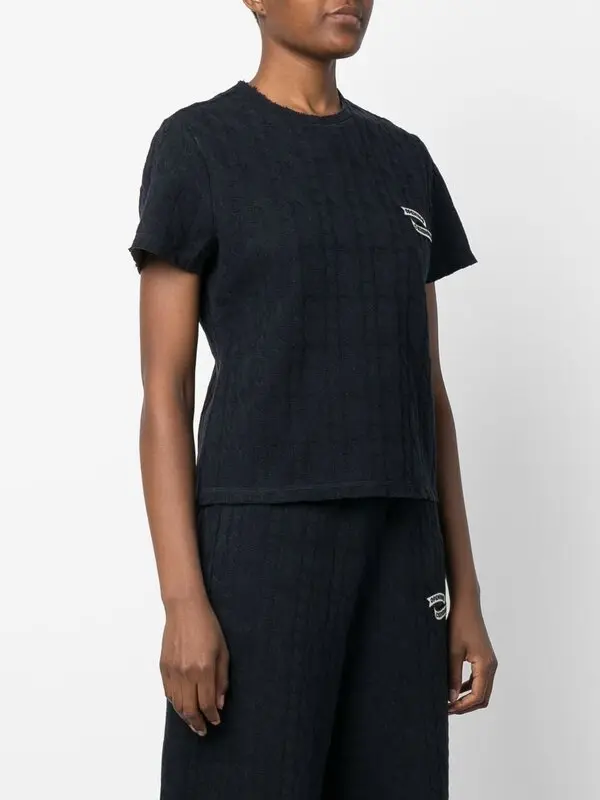 Opening Ceremony Embroidered Logo Cable-knit T-shirt