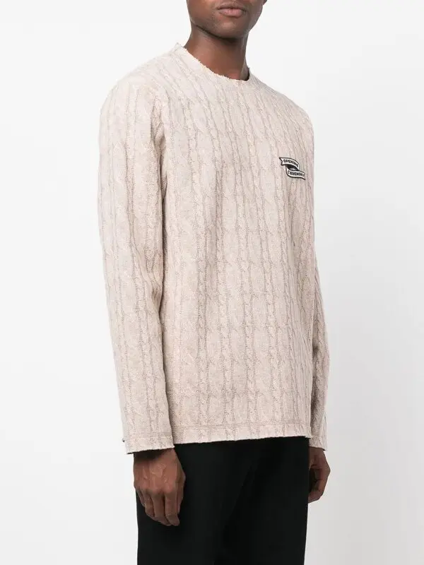 Opening Ceremony Embroidered-logo Cable-knit Jumper