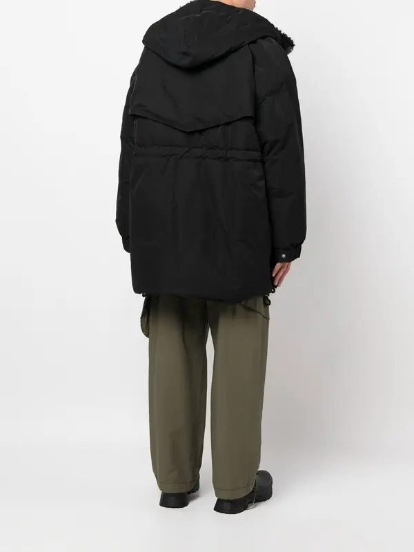 Sacai Padded Zip-up Parka - Black