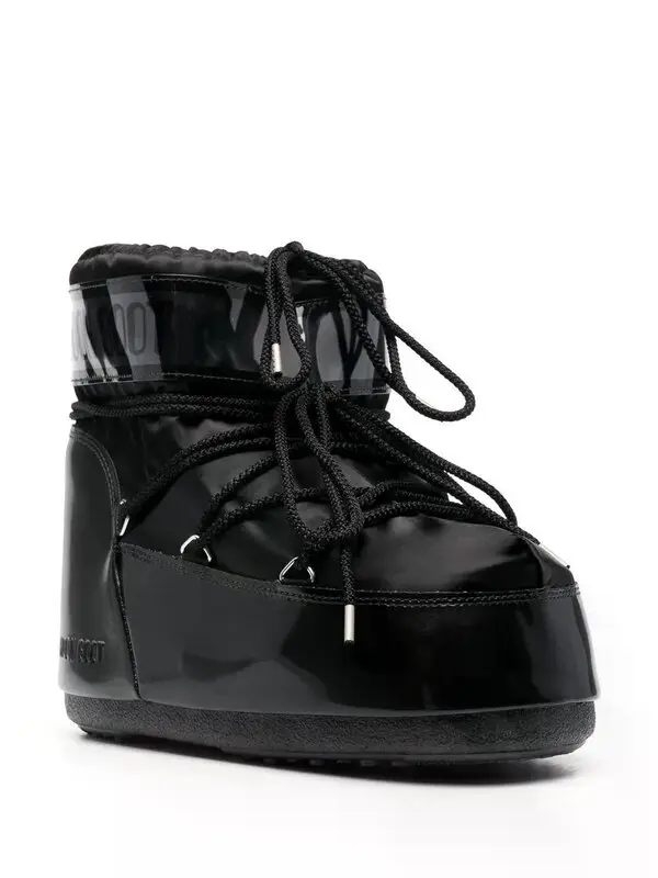 Moon Boot Icon Low Glance Lace-up Boots - Black