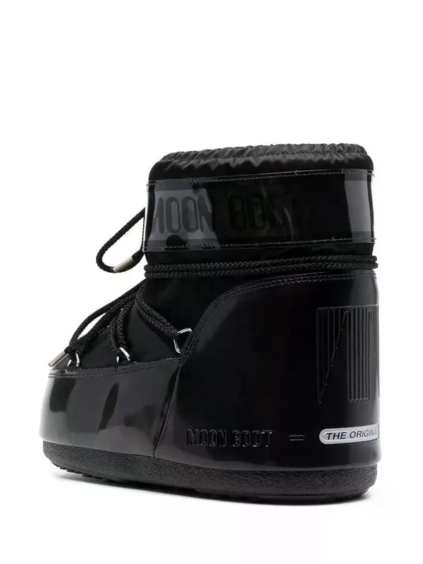 Moon Boot Icon Low Glance Lace-up Boots - Black