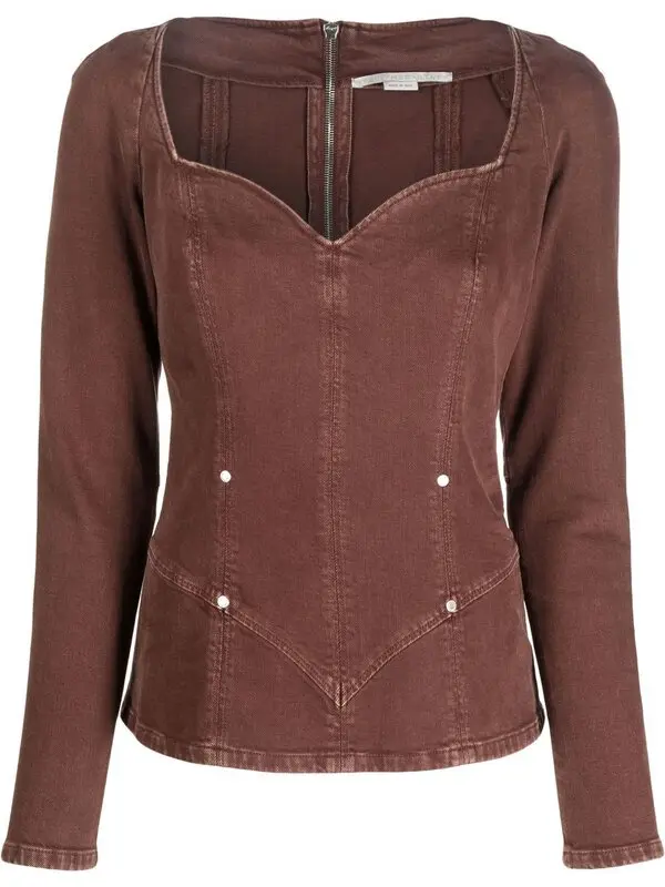 Stella McCartney Sweetheart Denim Top